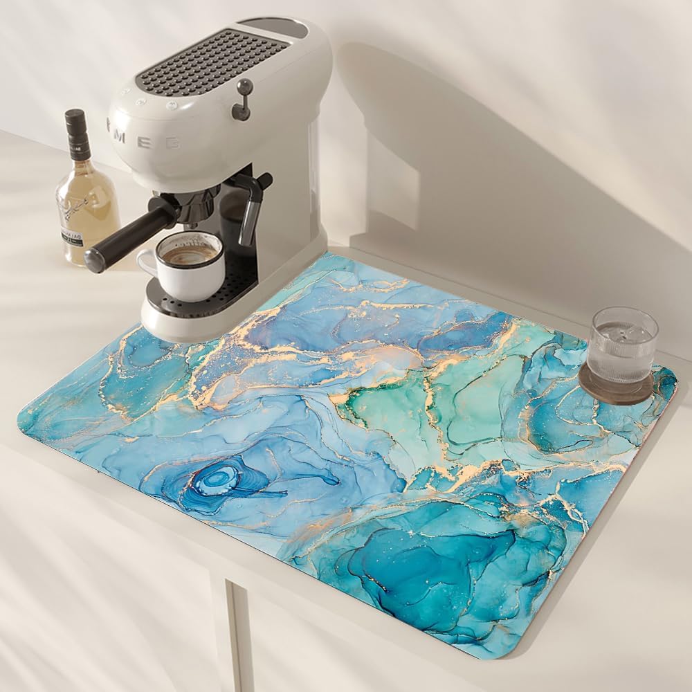 Echehi 2pcs Drying Mat for Kitchen Counter, 40 x 30 cm Self Drying Mat ...