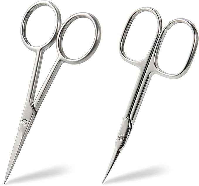 BEZOX Scissor Set - Sharp Nail Scissors, Cuticle Cutters, Eyebrow ...