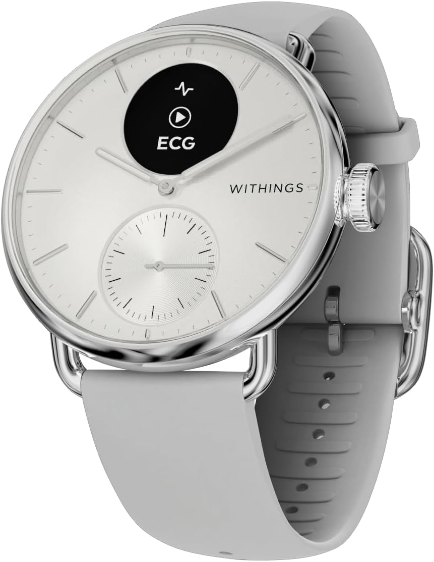 Withings Scanwatch 2 Hybrid Smartwatch, 38mm, White: Smartwatches ...