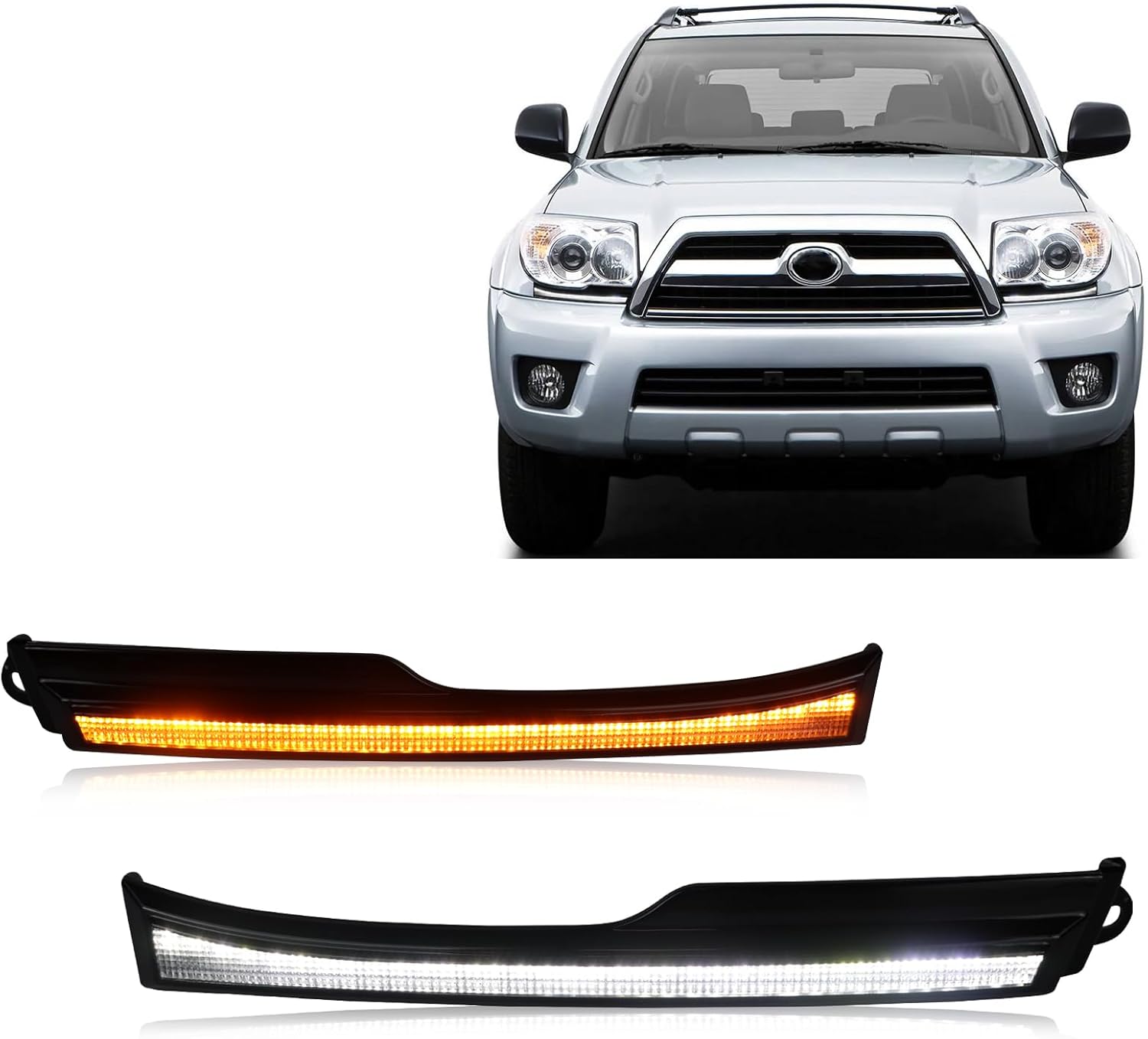 Amazon.com: GEEGEETOP Switchback White/Amber LED Front Fog Side Marker ...