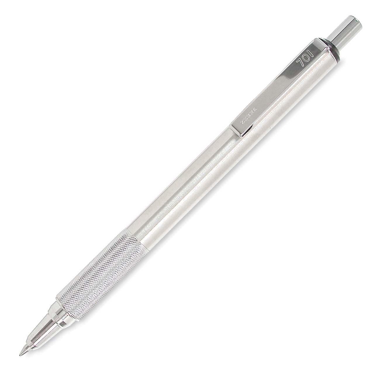 Zebra Pen F-701 Retractable Ballpoint Pen, Stainless Steel Barrel, Fine ...