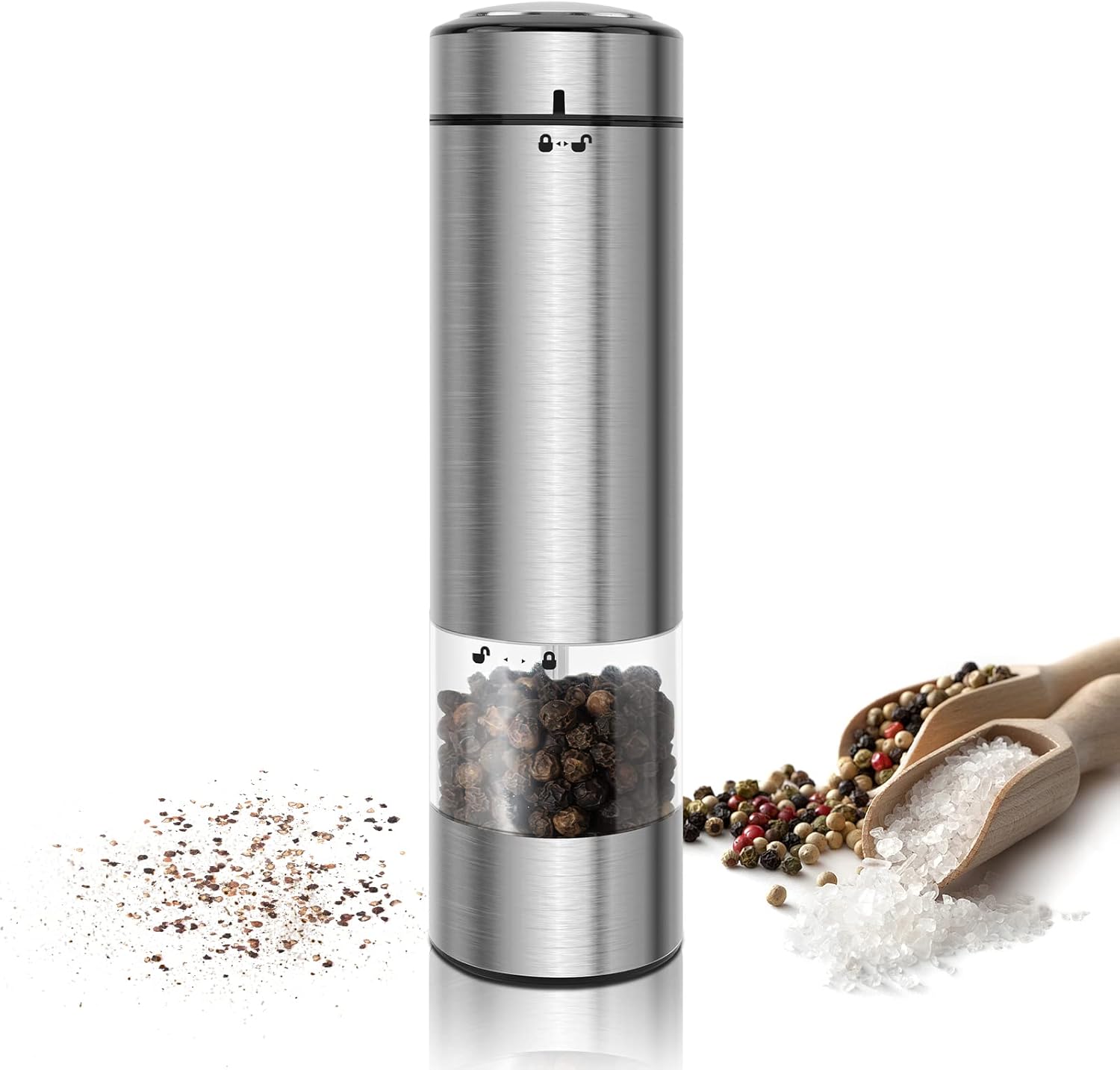 Electric Salt Pepper Mill Set, Globalstore Electric Salt and Pepper ...