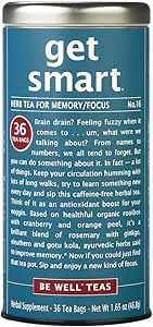 The Republic of Tea Be Well Teas No. 16, Get Smart Herbal Tea For ...