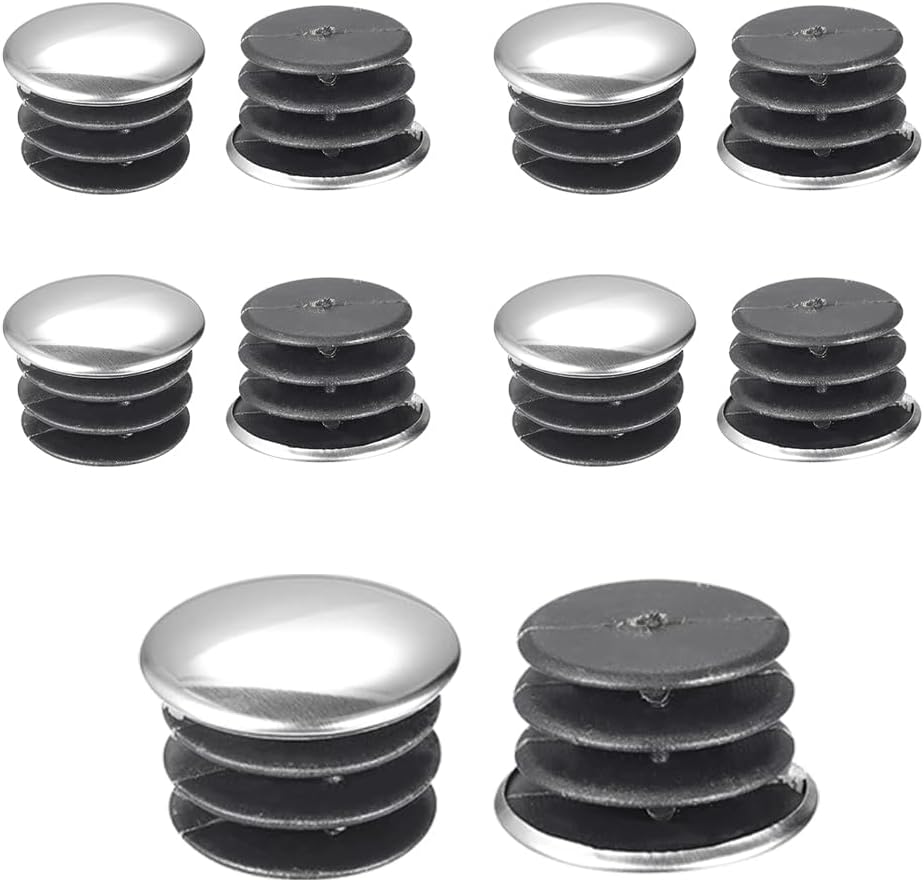 25mm Plastic Round Tube Insert Black Blanking End Cap Caps Tube Pipe ...