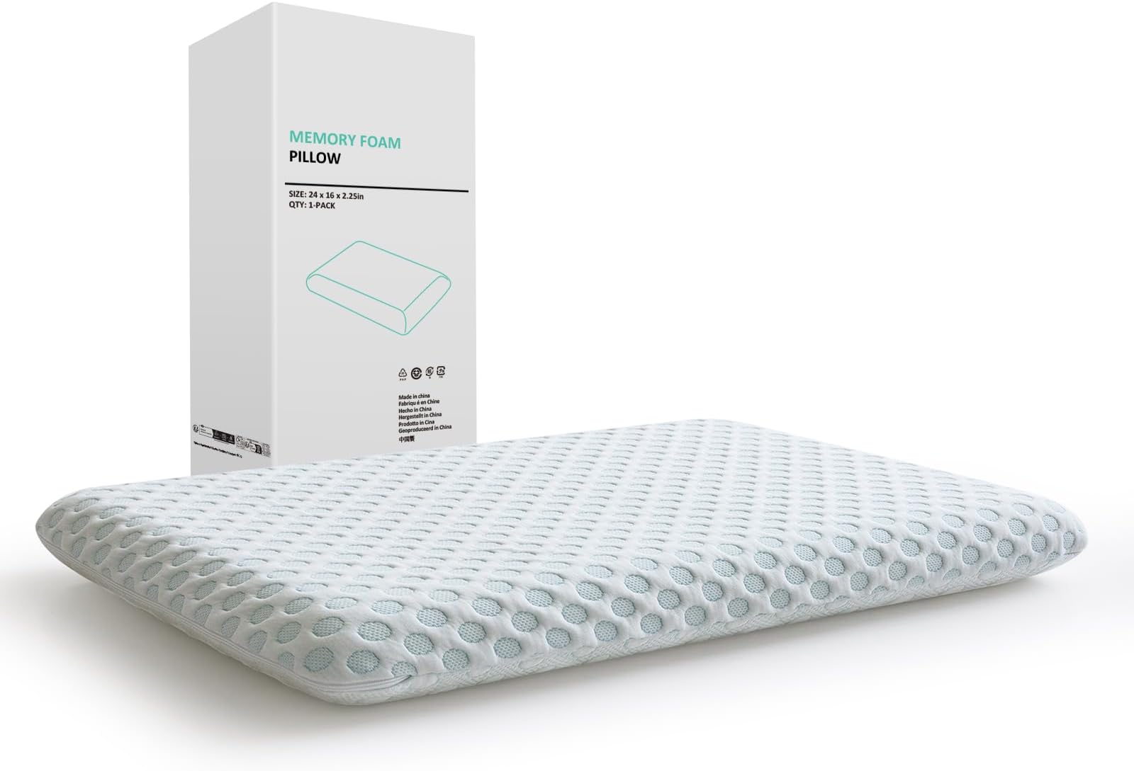Amazon.com: MINUPWELL Ultra Flat Pillows for Sleeping Thin, 7D High ...