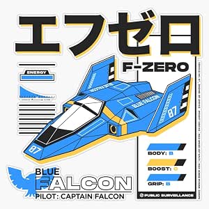 Amazon.com: Blue Falcon Sticker Vinyl Waterproof Sticker Decal Car ...