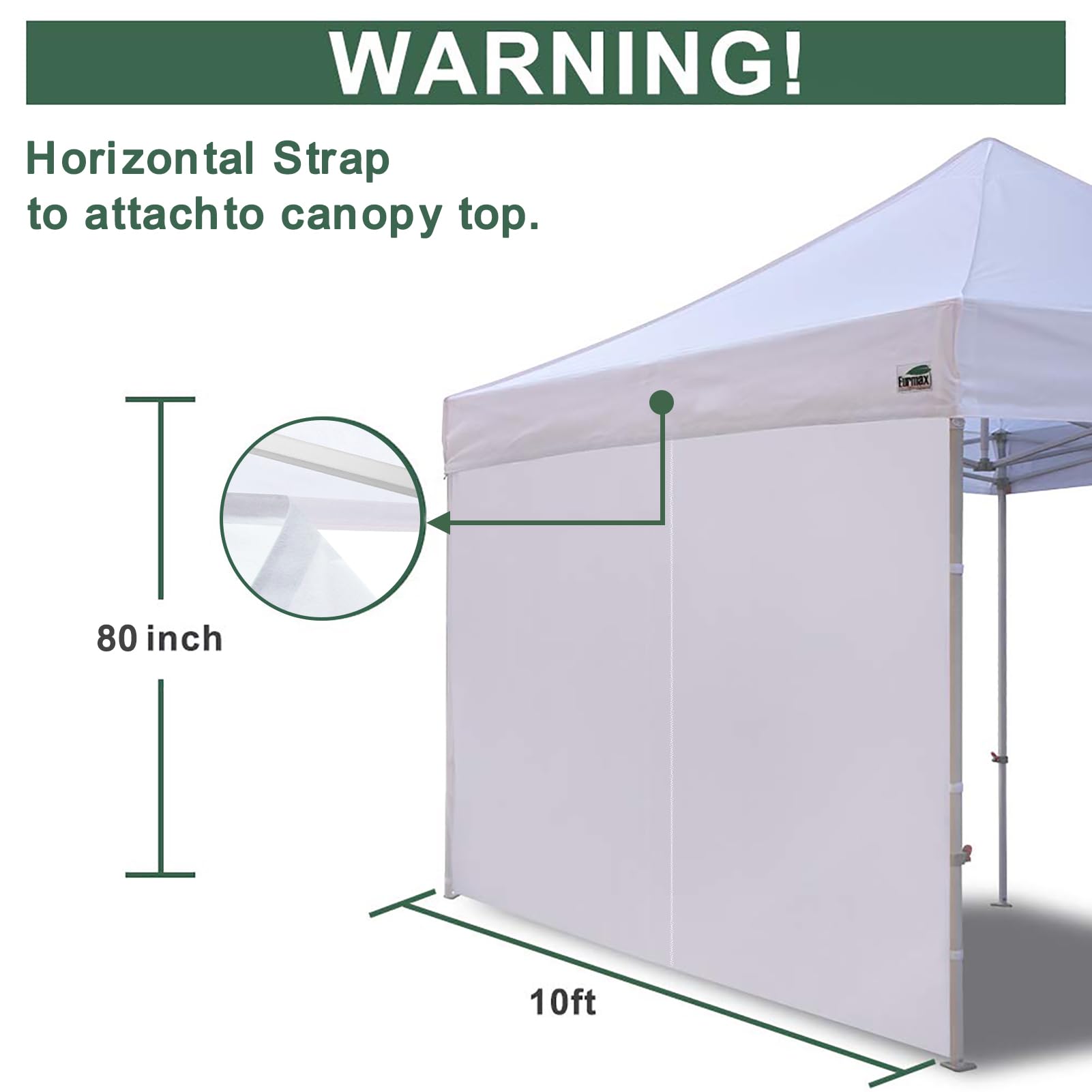 Snapklik.com : Eurmax USA Instant Canopy SunWall Canopy Middle Zipper ...