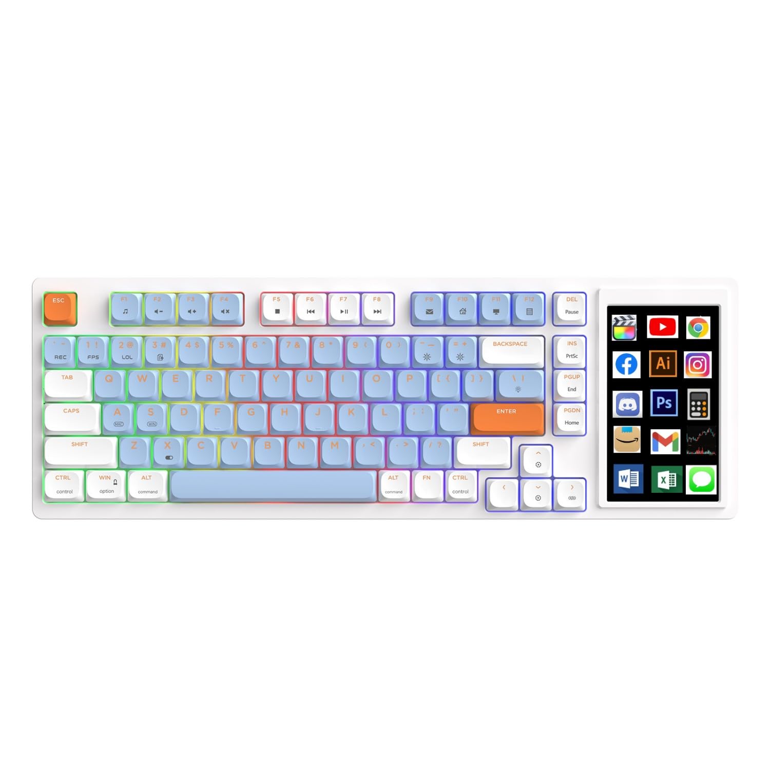 Amazon.com: AJAZZ AKP815 75% Wired Low Profile Mechanical Keyboard with ...