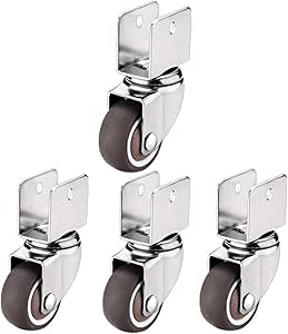 Outside of Home Users Plate Casters Wheels Metal X4 Rubber Casters Crib ...