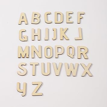 Amazon.com: 248 Pieces Wooden Letters 1.3 Inch Crafts DIY Wooden ...