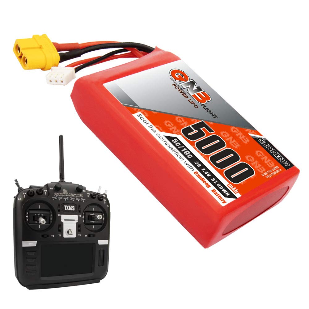 Buy 5000mAh 2S LiPo Battery XT60 and JST-XH Connector 5C Remote ...