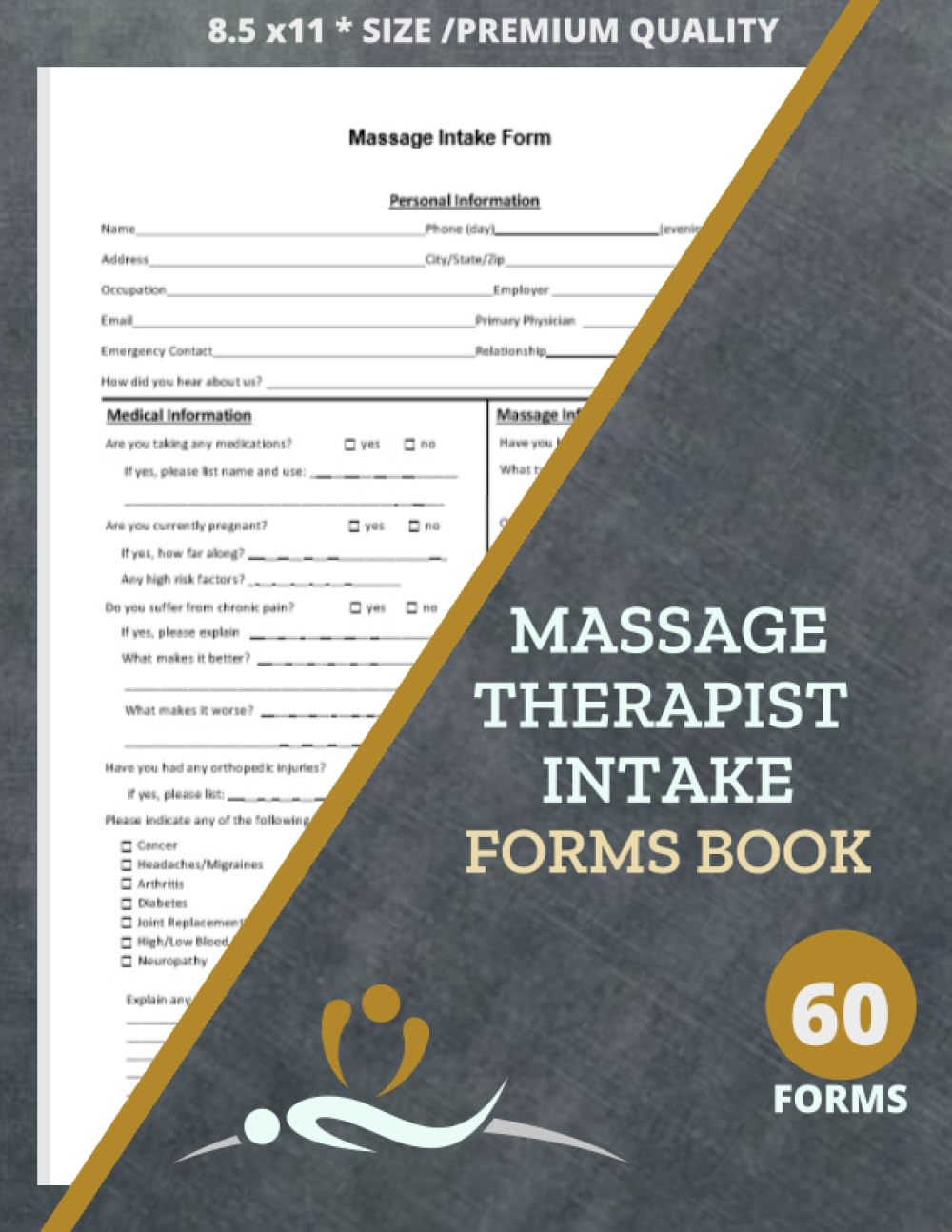 Massage Therapist Intake Forms Book: Record Medical & Massage ...