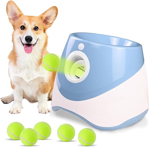 Automatic Dog Ball Launcher, Puppy Ball Thrower Machine for Dogs with ...