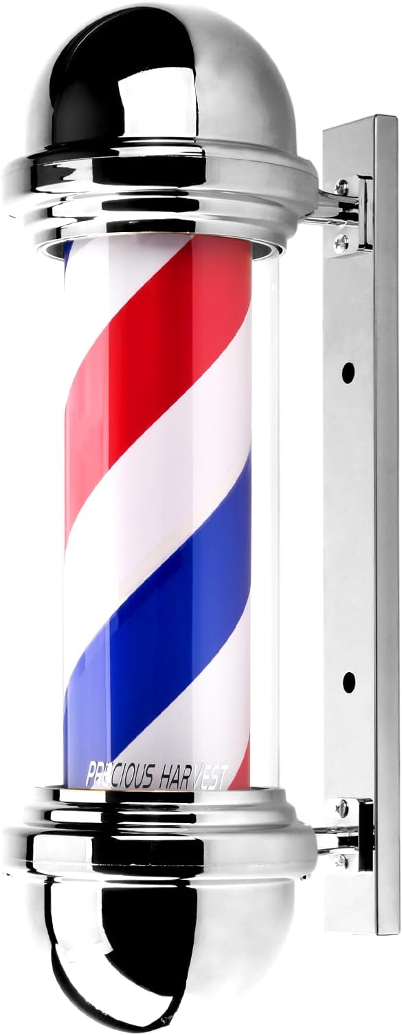 Amazon.com: precious harvest 20 Inch Barber Pole,Red Blue and White ...