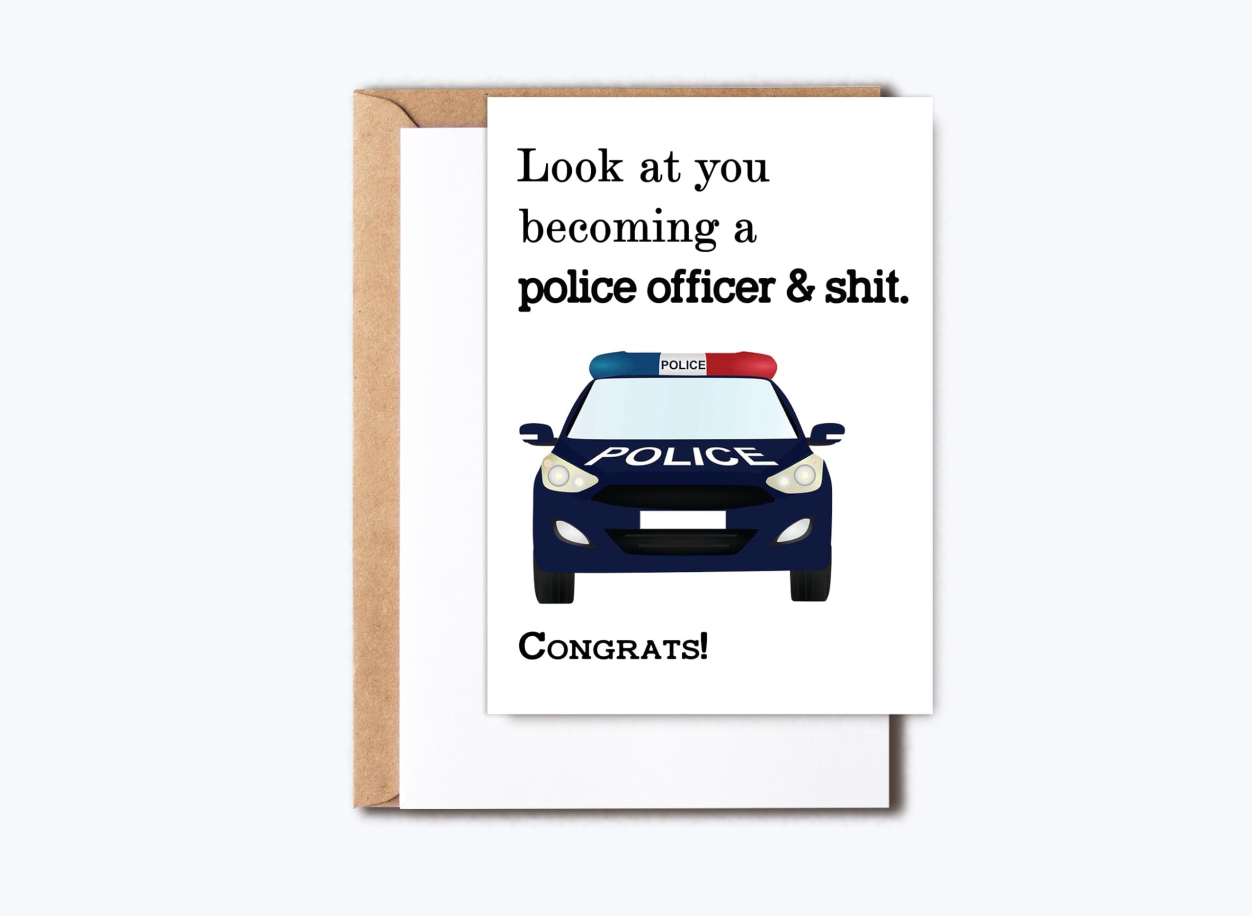 Amazon.com : New Police Officer Graduation Card - Graduation Police Officer Greeting Card ...