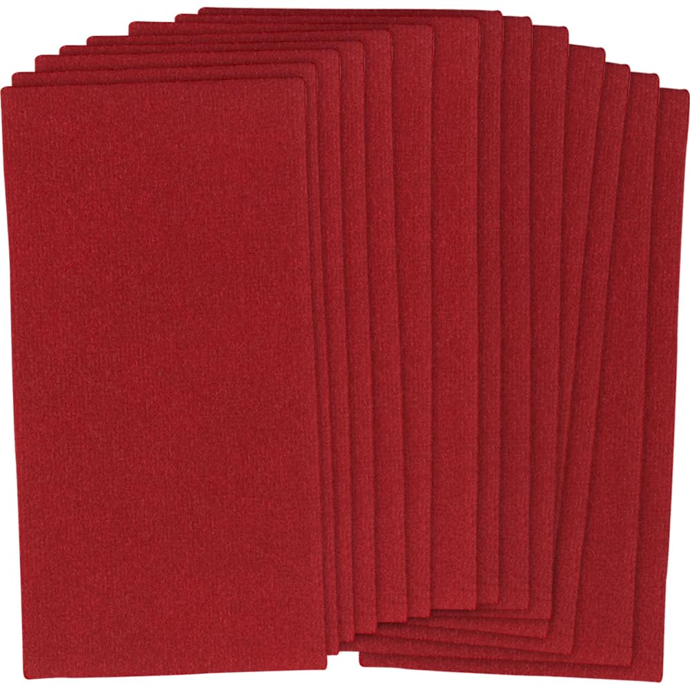 Cranberry Red Airlaid 1/6 Fold Rectangle Paper Guest Towels (12 x 15.75 ...