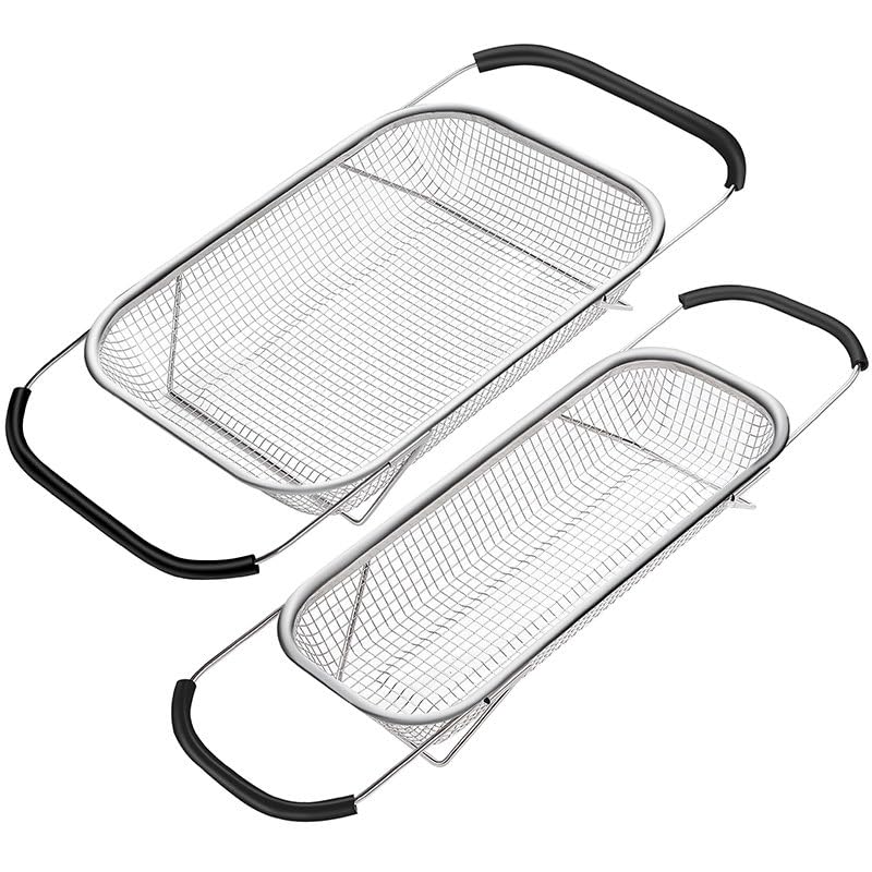 Amazon.com: Stainless steel drain basket 6 Quart Strainer Basket ...