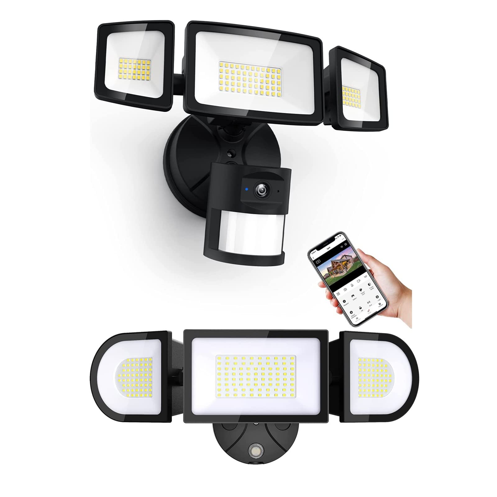 Onforu 55W Floodlight Camera 1080P HD & 100W LED Security Lights Dusk ...