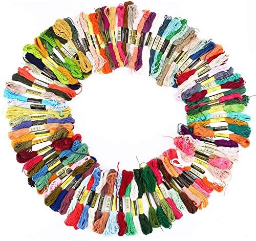 Embroidery Threads 100 Skeins Pack， Embroidery Floss,Cross Stitch ...
