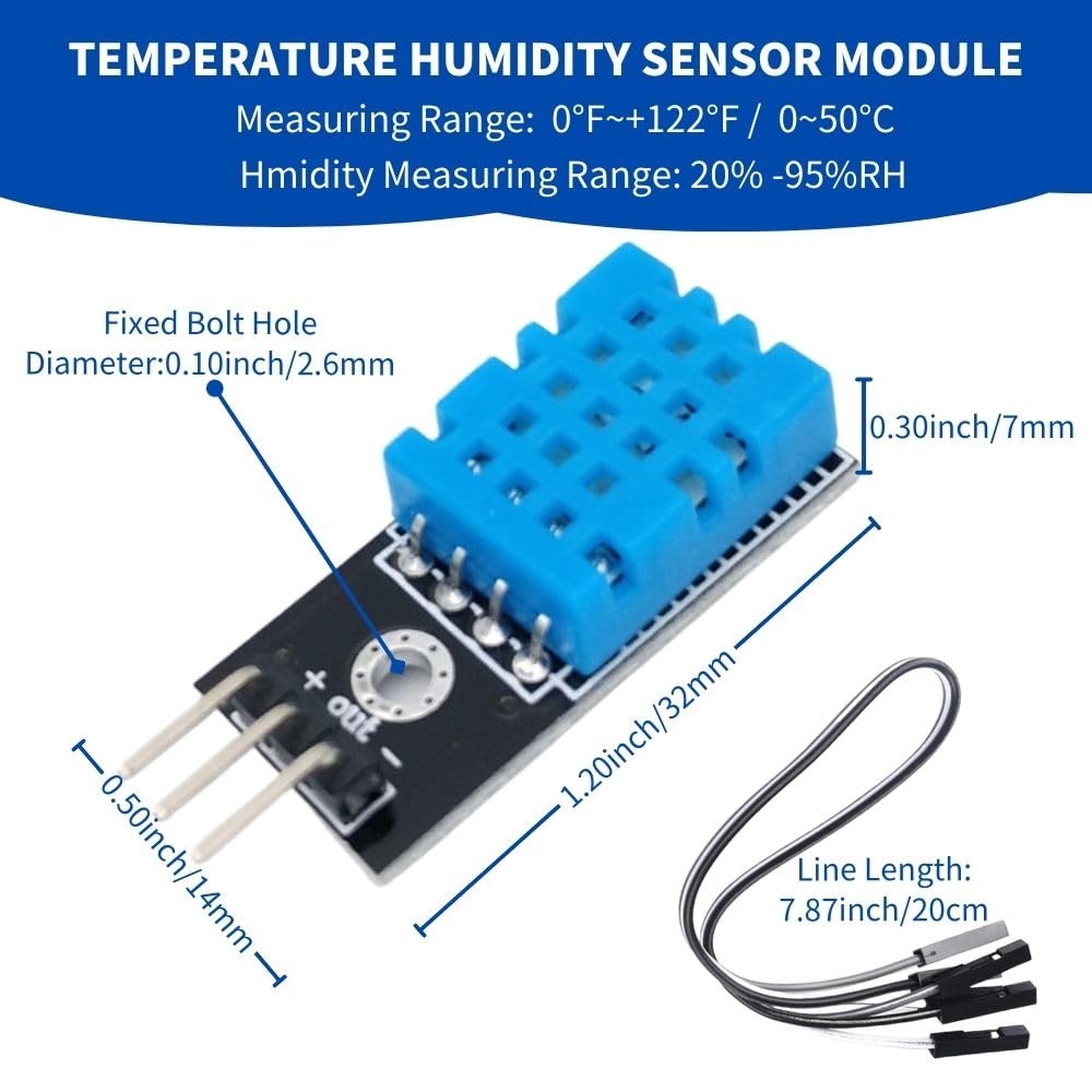 Snapklik.com : 2Pcs DHT11 Temperature Humidity Sensor Module Digital ...
