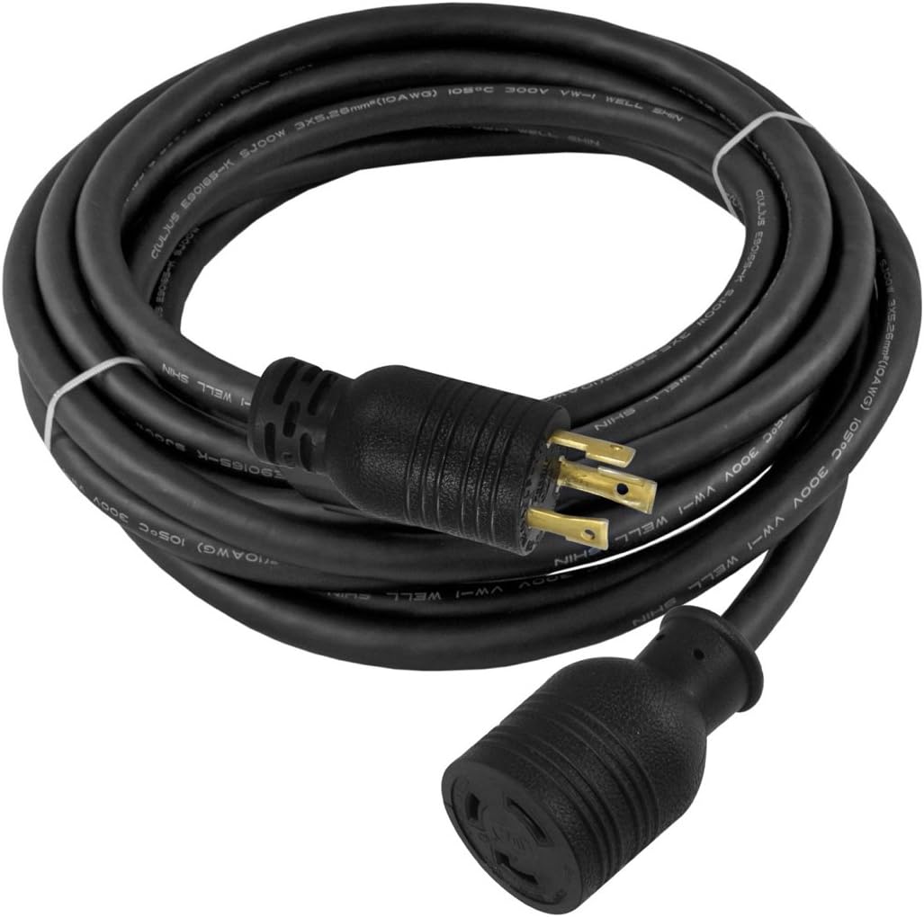 Amazon.com : Conntek RUL620PR-025 25-Feet 12/3 20-Amp 250-volt L6-20 ...