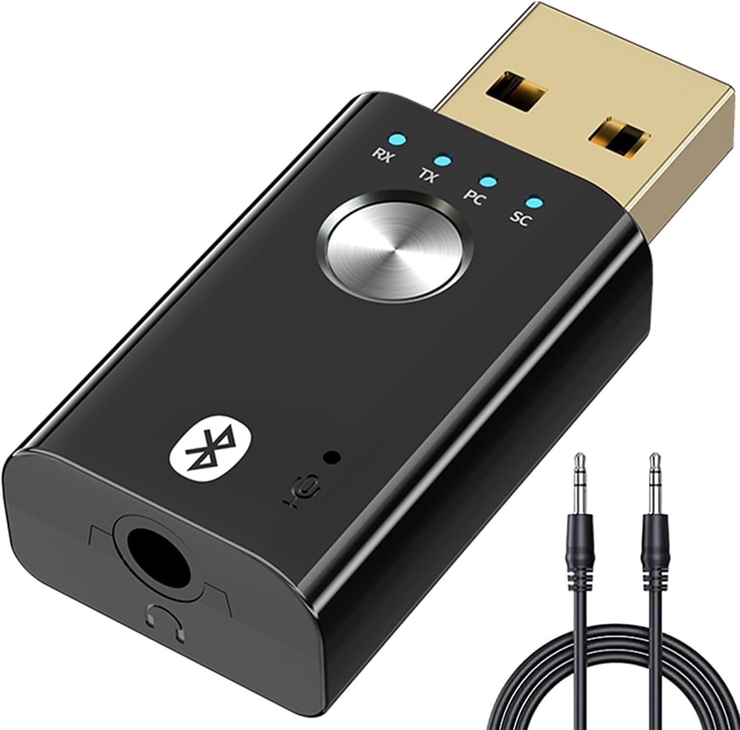 JESWO Receptor Bluetooth 5.1, Transmisor Bluetooth para TV con 3.5mm ...