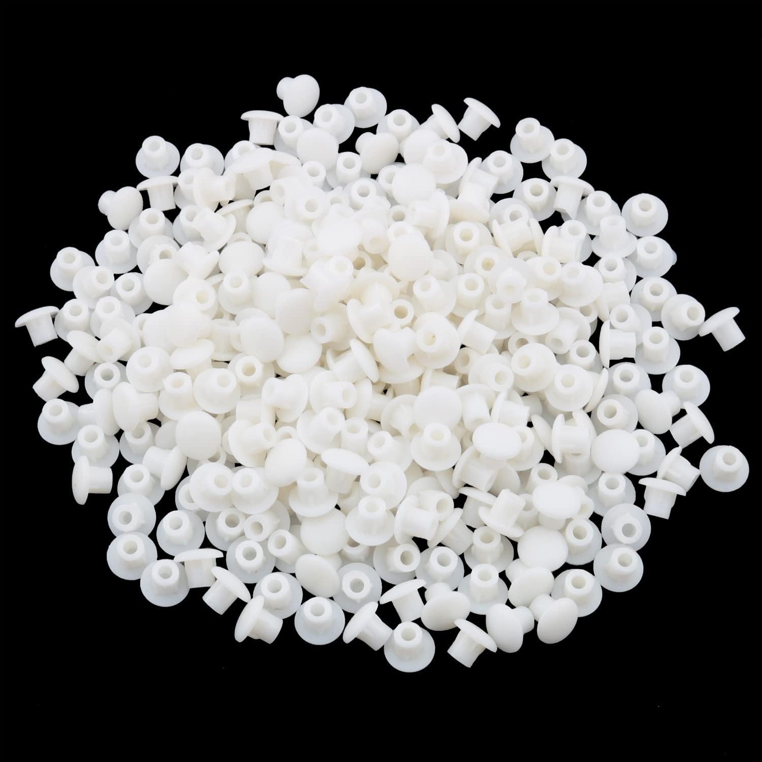 Amazon.com: JianLing 300PCS Plastic Hole Plug Button Top Round Button ...