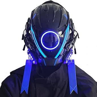 Amazon.com: KYEDAY Cosplay Punk Mask for Men,LED Mask for Women ...