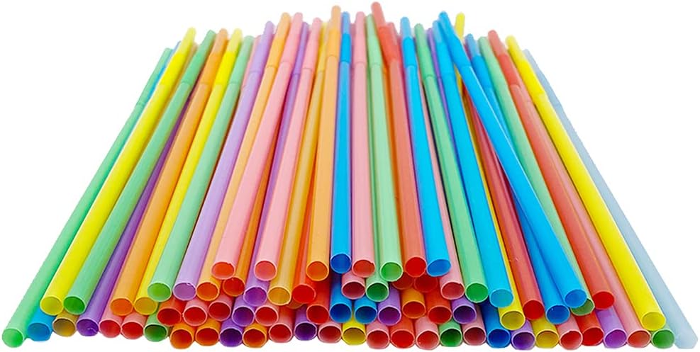 Amazon.com: Tuluto 100 Pcs Individually Wrapped Straws, Jumbo Boba ...