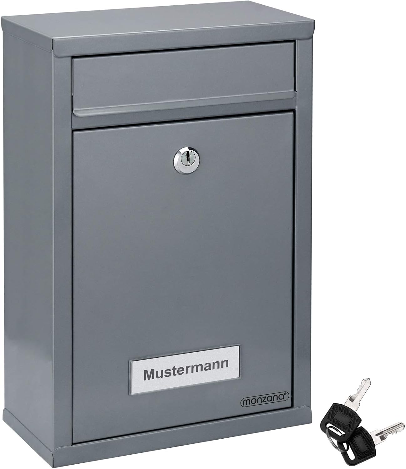 MONZANA® Lockable Letter Box Including 2 Keys | Wall Mounted Mailbox ...