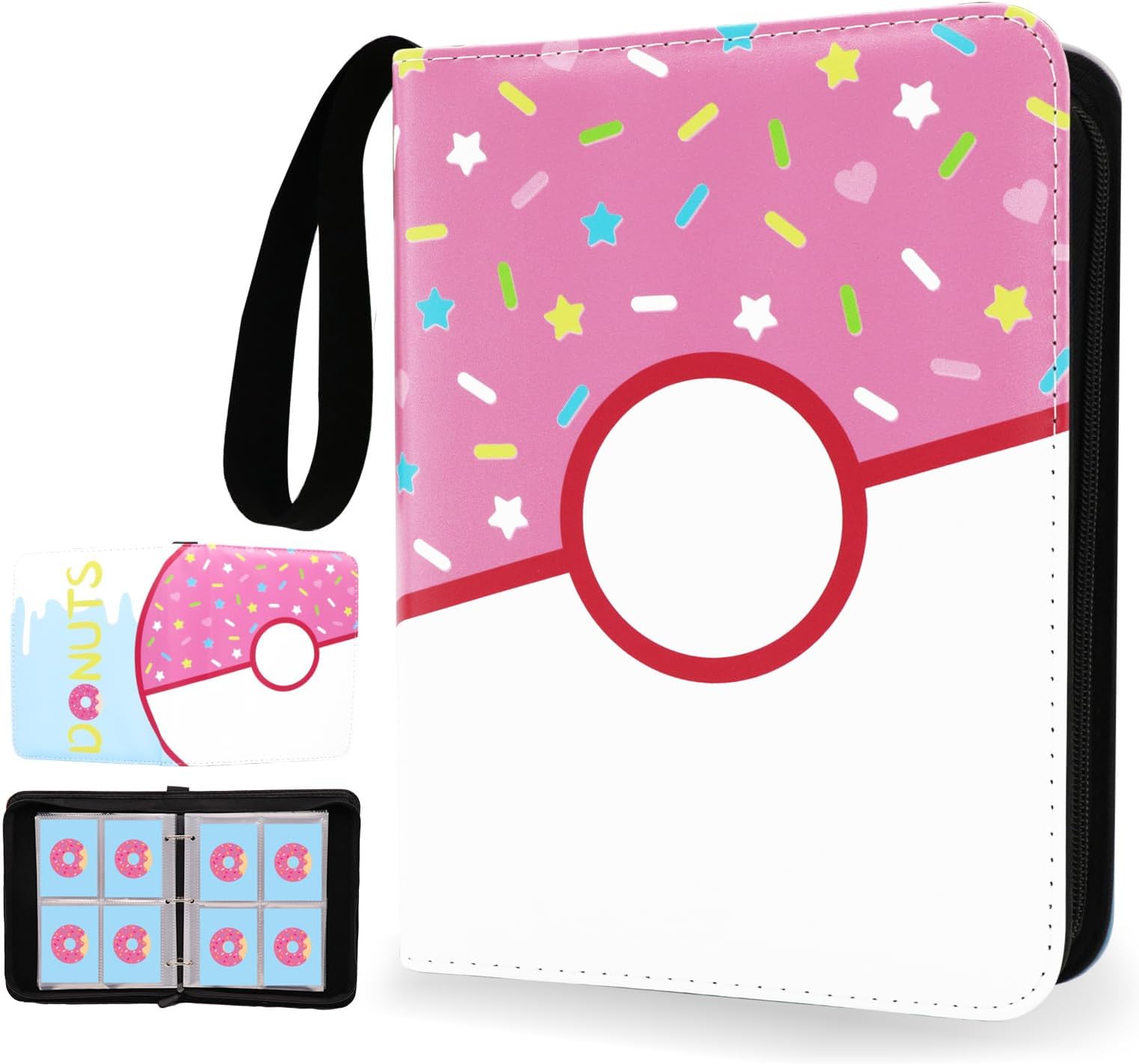 Amazon.com: Card Binder 4-Pockets, 400 Pockets Card Holder with 50 ...