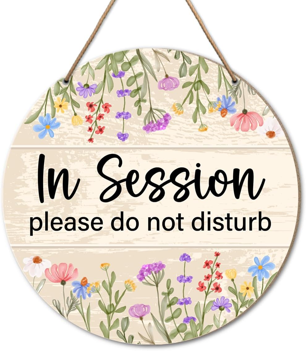 Amazon.com: Yousheager In Session Door Sign Do Not Disturb Sign, In ...