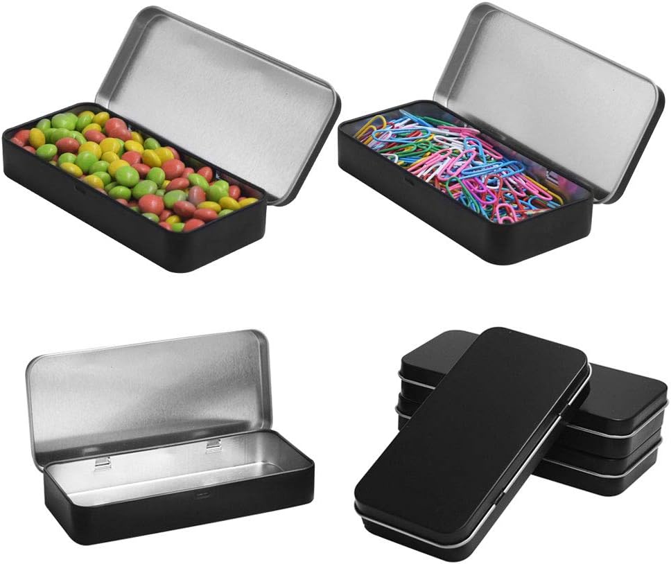 Amazon.com - Gere 4 Pack Metal Rectangular Hinged Tin Boxes with Lid ...
