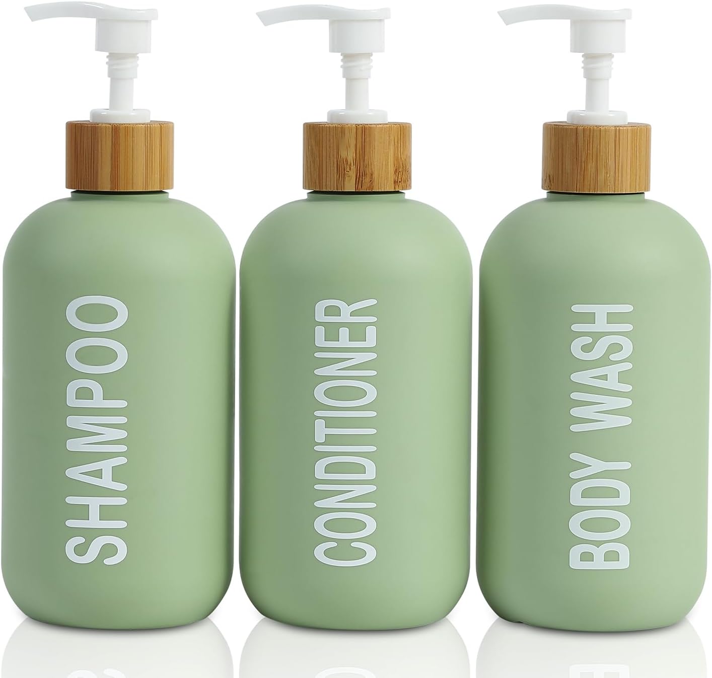 HOMCDALY Shampoo and Conditioner Dispenser, 16oz 3-Pack Refillable ...