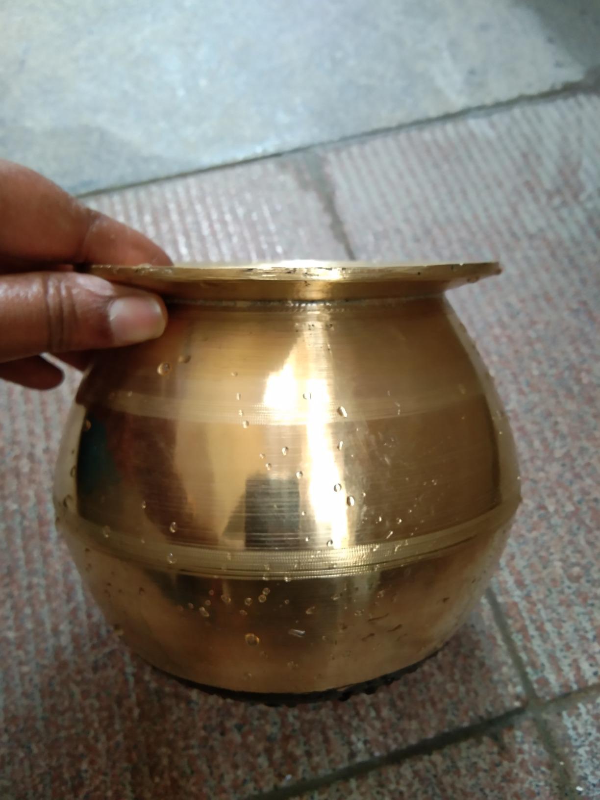 Buy Nutristar Brass Handi Pot for Cooking. Brass Dekchi Pot Cookware ...