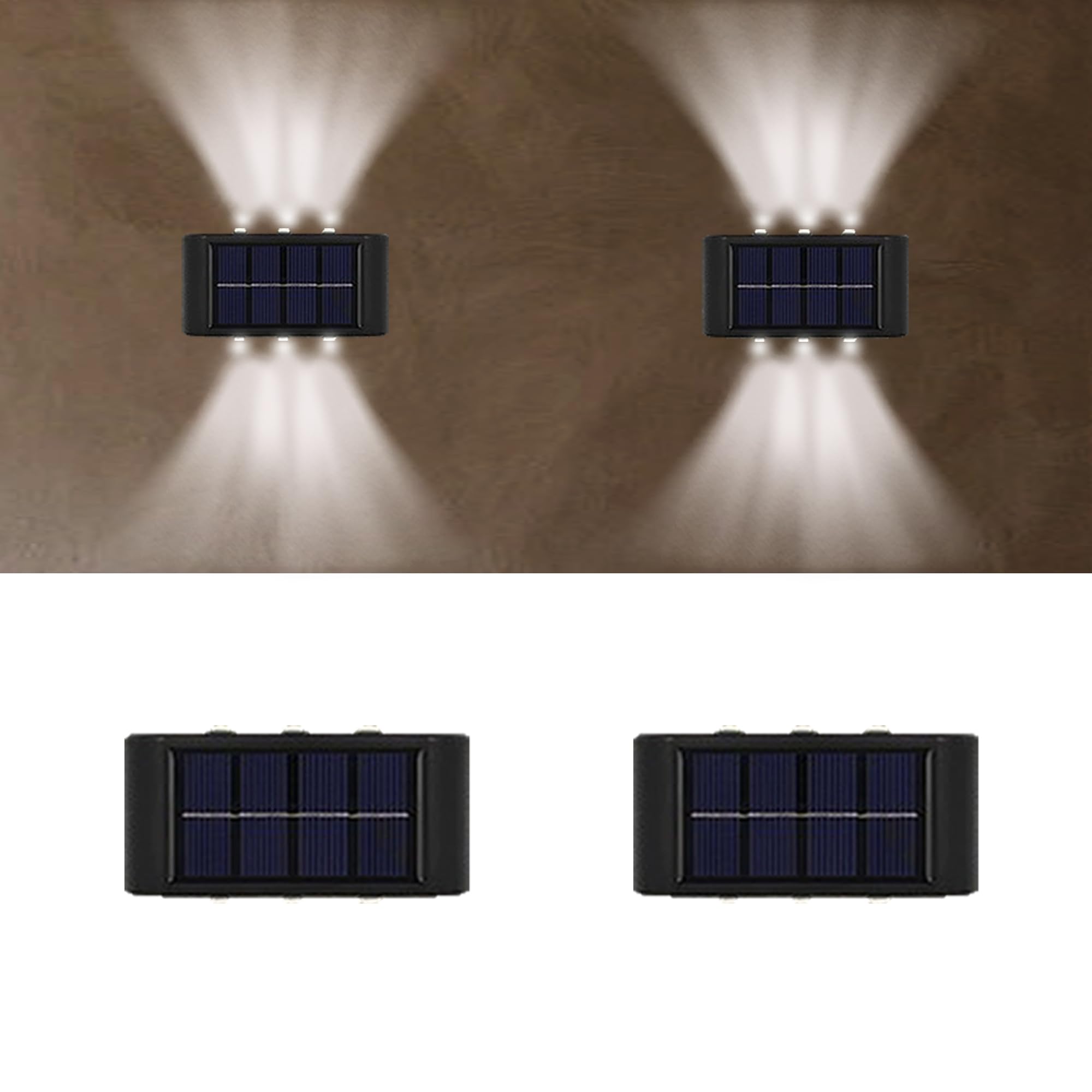 LightInTheBox 2PCS Solar Wall Light Outdoor Fence Lights Up and Down ...