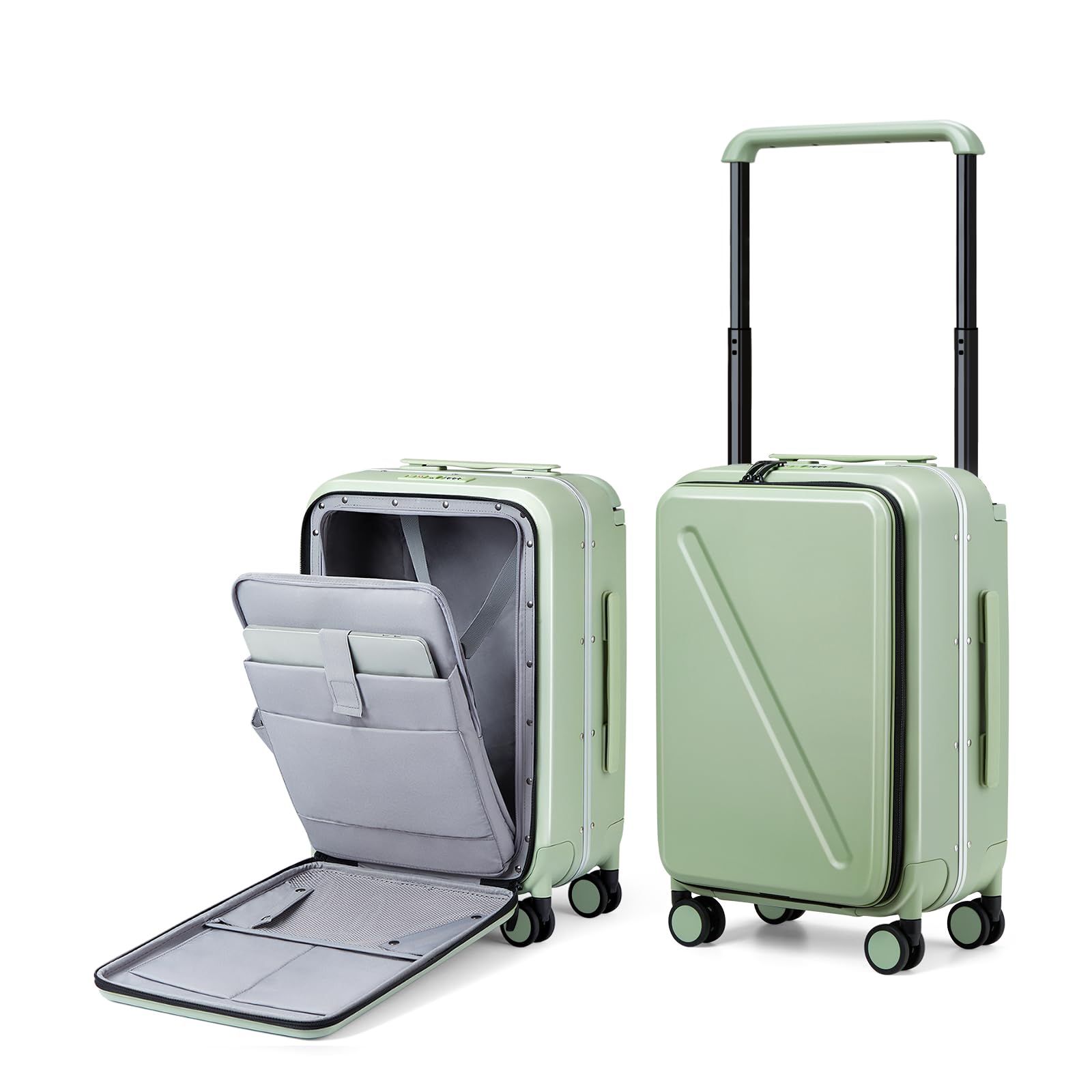 Amazon.com | MILADA Luggage Hard Shell Suitcases Airline Approved Carry ...