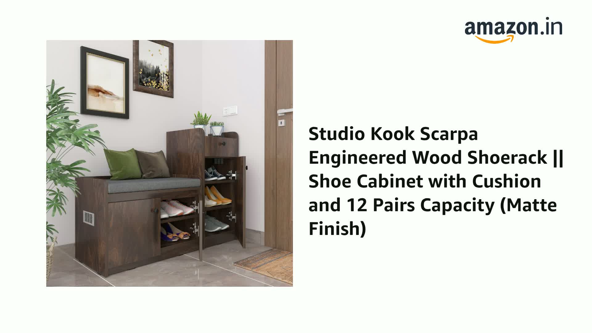Watch Studio Kook Scarpa Engineered Wood Shoerack || Shoe Cabinet with ...