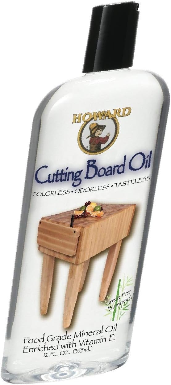 Howard Cutting Board Oil BBB012 Food Safe Mineral Oil for Butcher ...