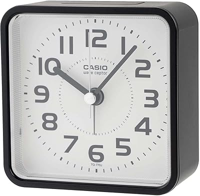 Amazon.com: CASIO TQ-149-7JF Alarm Clock, White, Analog, Small, Snooze ...