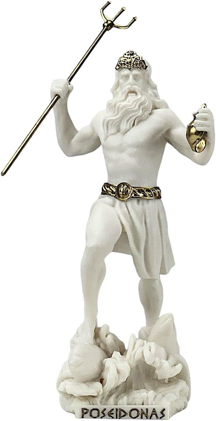 Amazon.com: Poseidon Greek God of The Sea Neptune Statue Sculpture ...