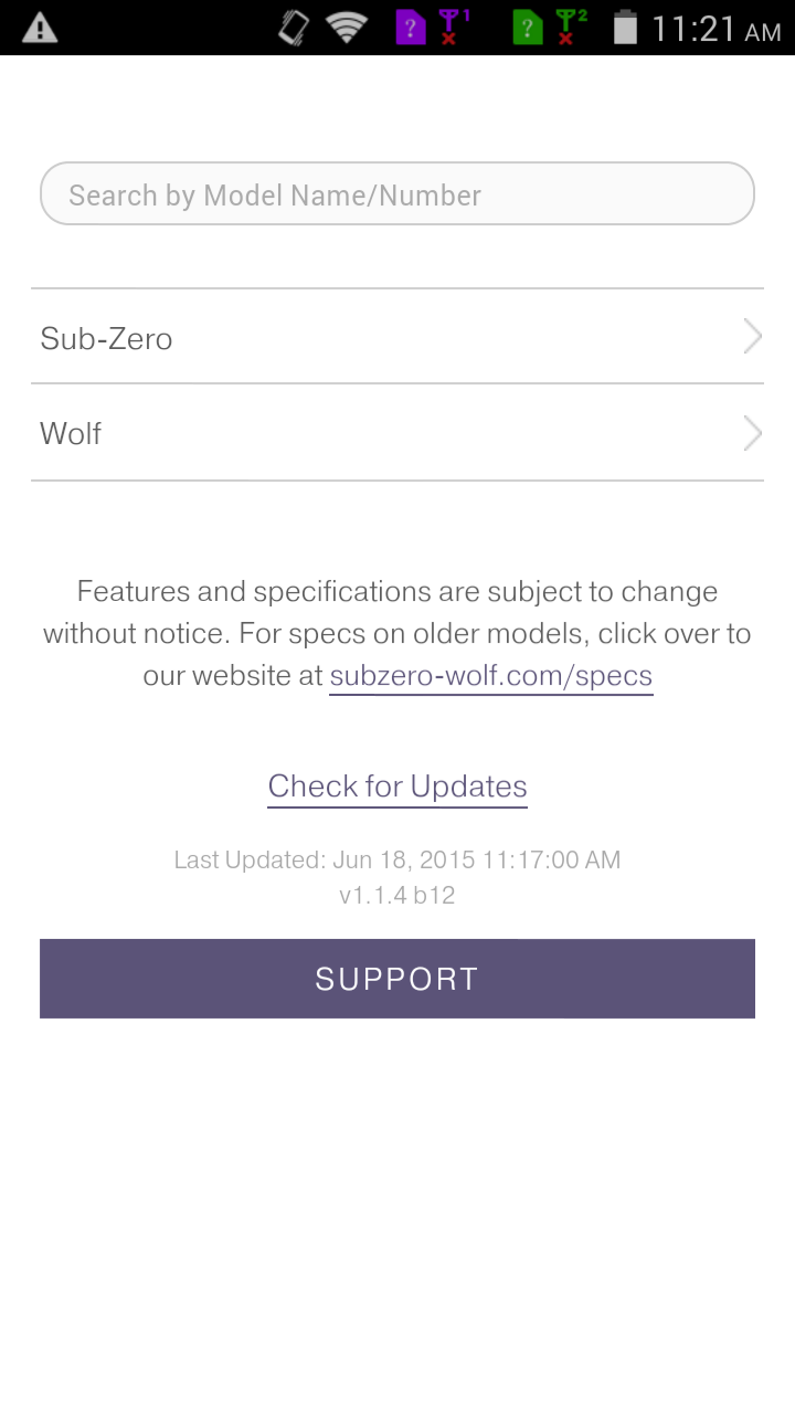 Sub-Zero and Wolf Mobile Specifications App - App on Amazon Appstore