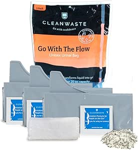 Amazon.com : Cleanwaste Go with The Flow Disposable Urinal Bag (Single ...