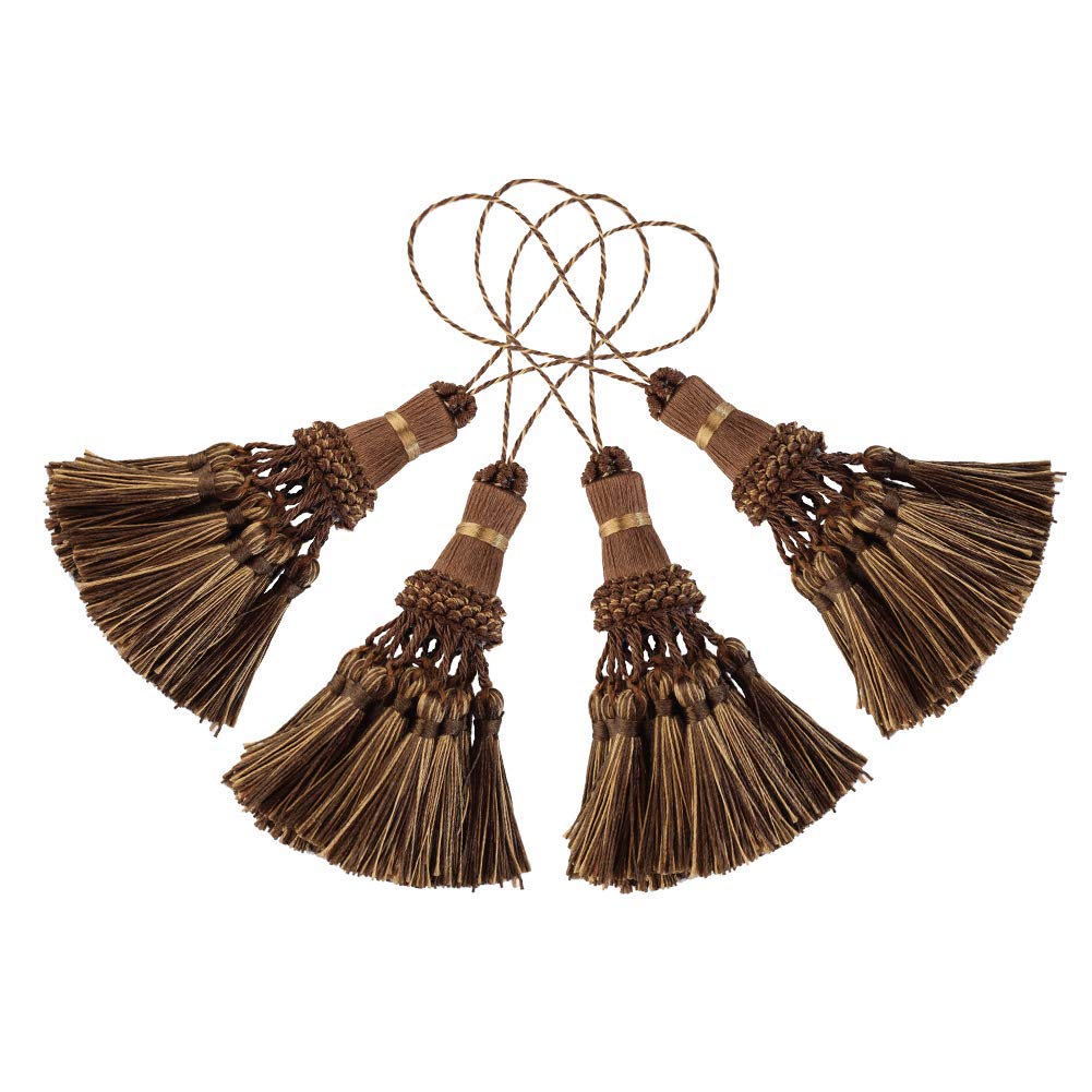 BEL AVENIR 4 Pack Handmade Elegant Polyester Tassel Colorful Tassels ...