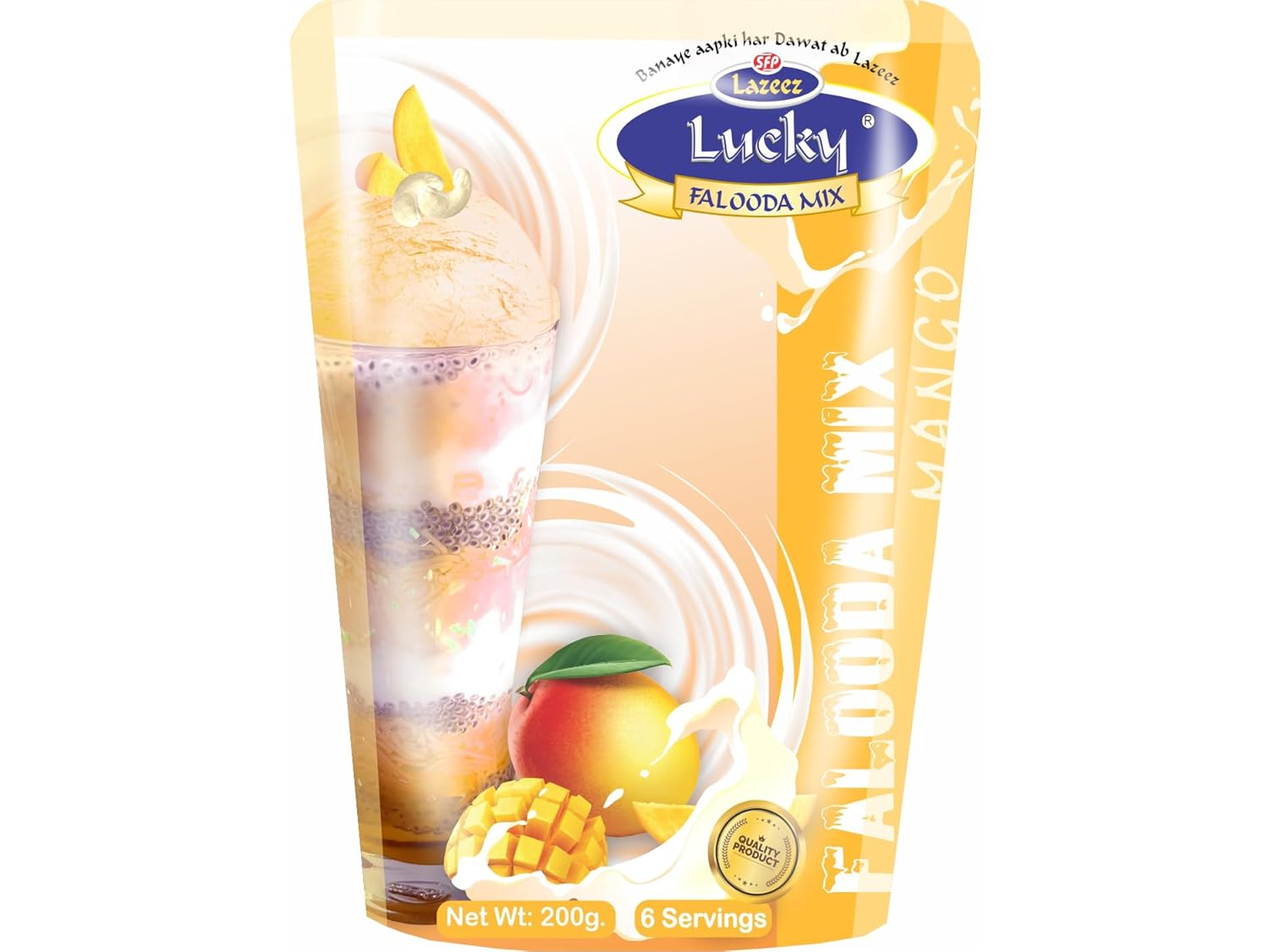 Lucky Falooda (Mango) Ready Mix | Rich, Creamy, Dessert Drink | Just ...