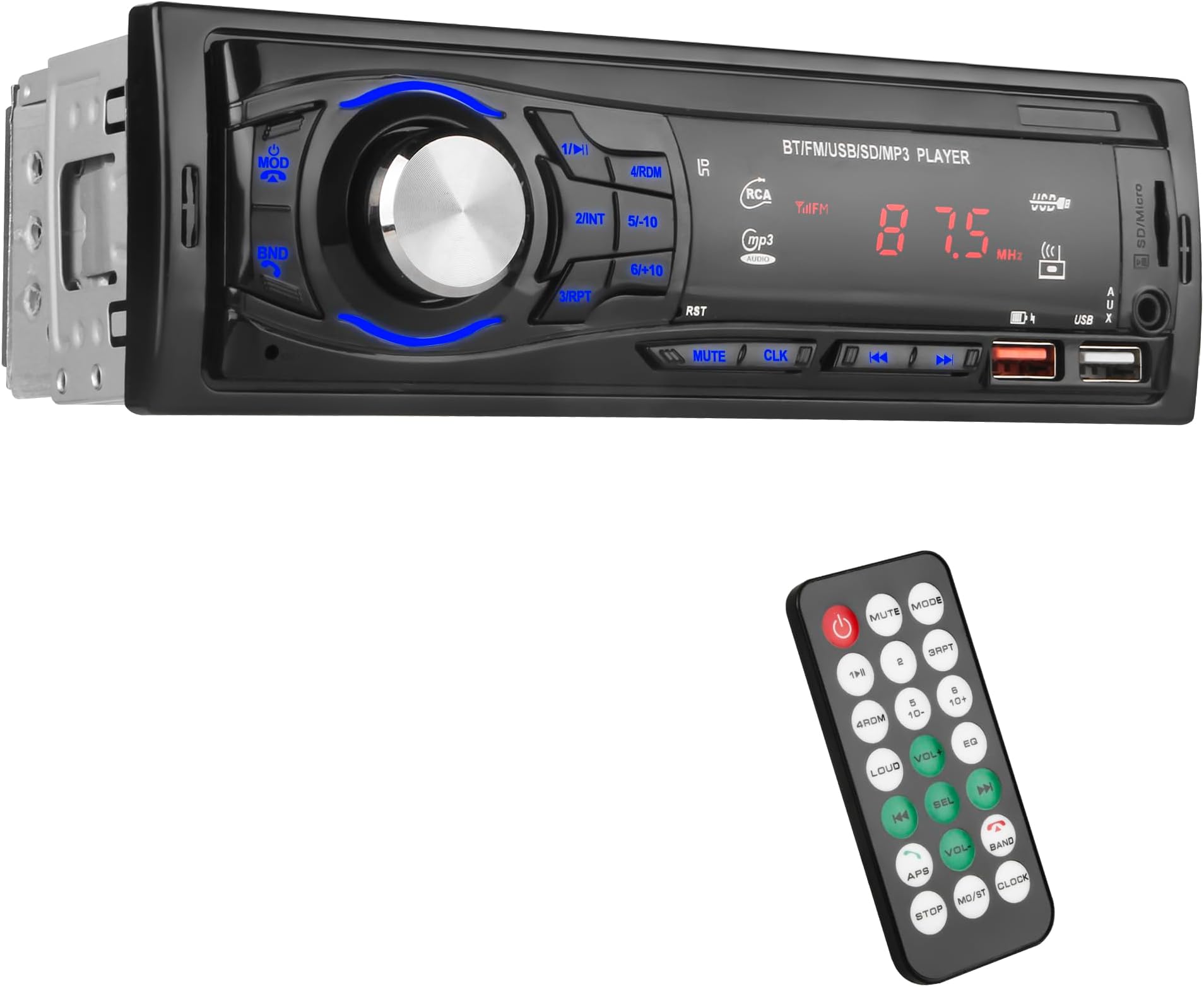 Autoradio Bluetooth, CENXINY 1 DIN Radio Voiture Récepteur avec Lecteur ...