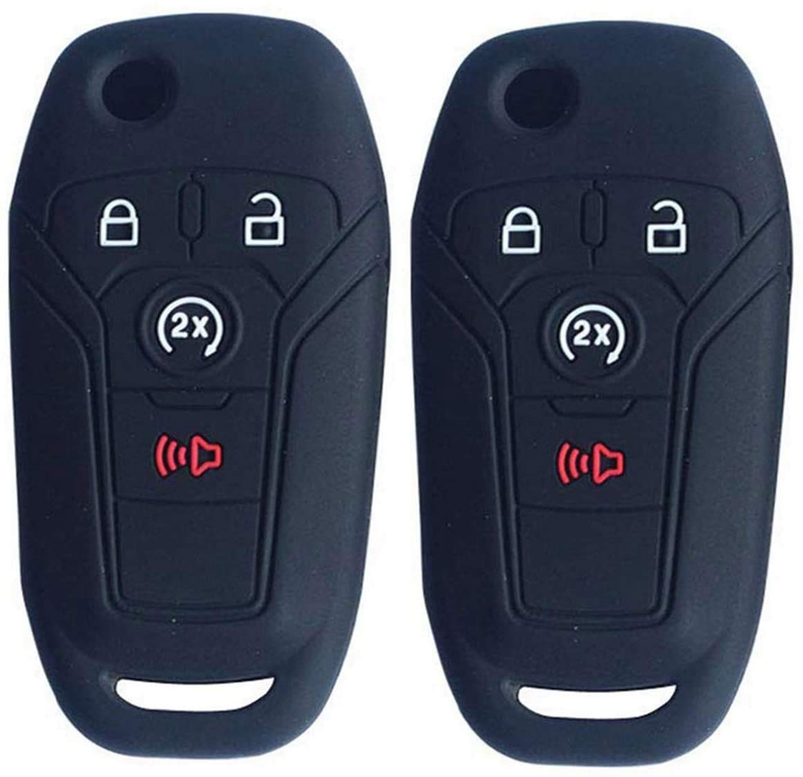 Amazon.com: SOLIFEGOBLE 2pcs Car Remote Key Cover,Silicone Car Remote ...
