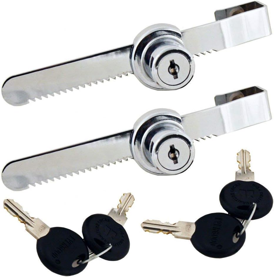 WOOCH Sliding Glass Door Ratchet Lock with Chrome Finish, Keyed Alike ...