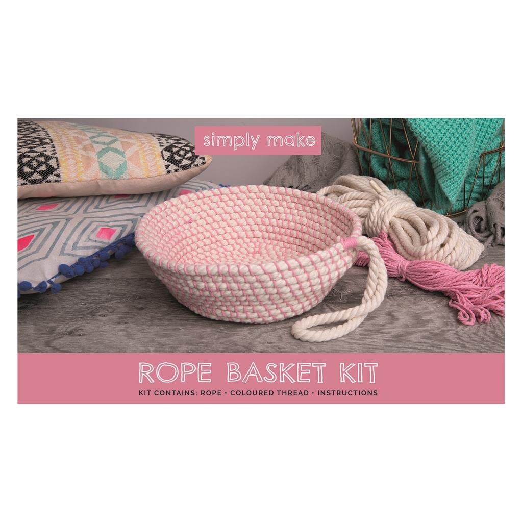 Simply Make Rope Basket Craft Making Kit, Set for Adults and Older Kids ...