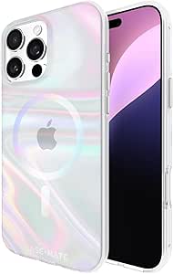 Amazon.com: Case-Mate Soap Bubble iPhone 16 Pro Max Case [Compatible with MagSafe] - Stylish ...